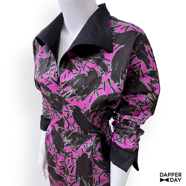 'Kyōsai Crows' Vandra Dress in Cotton - Final Sale – DAPPER DAY
