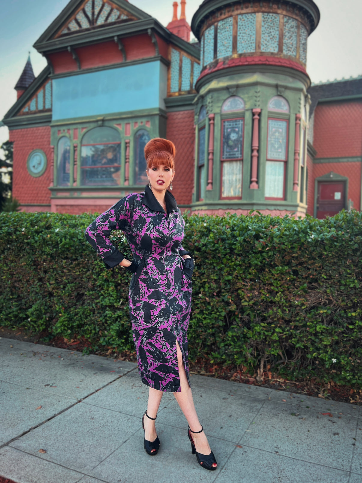 'Kyōsai Crows' Vandra Dress in Cotton - Final Sale – DAPPER DAY